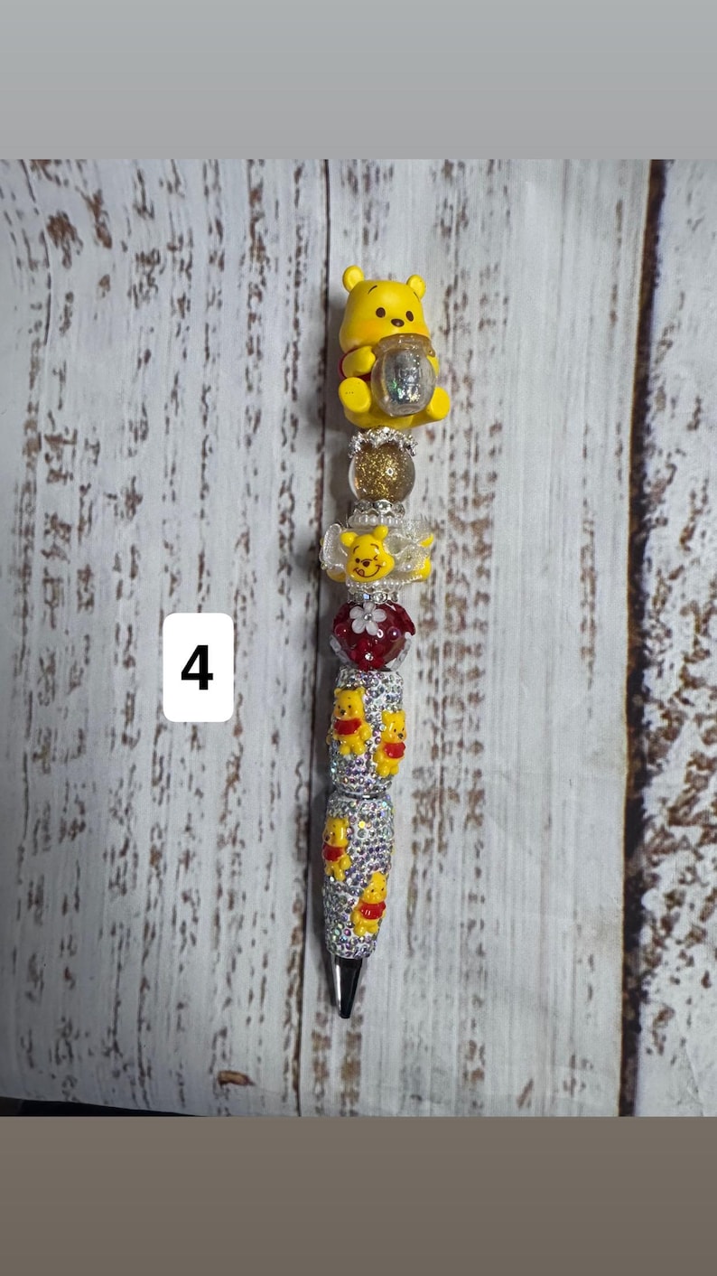 Winnie the Pooh Character Beaded Pens - Etsy