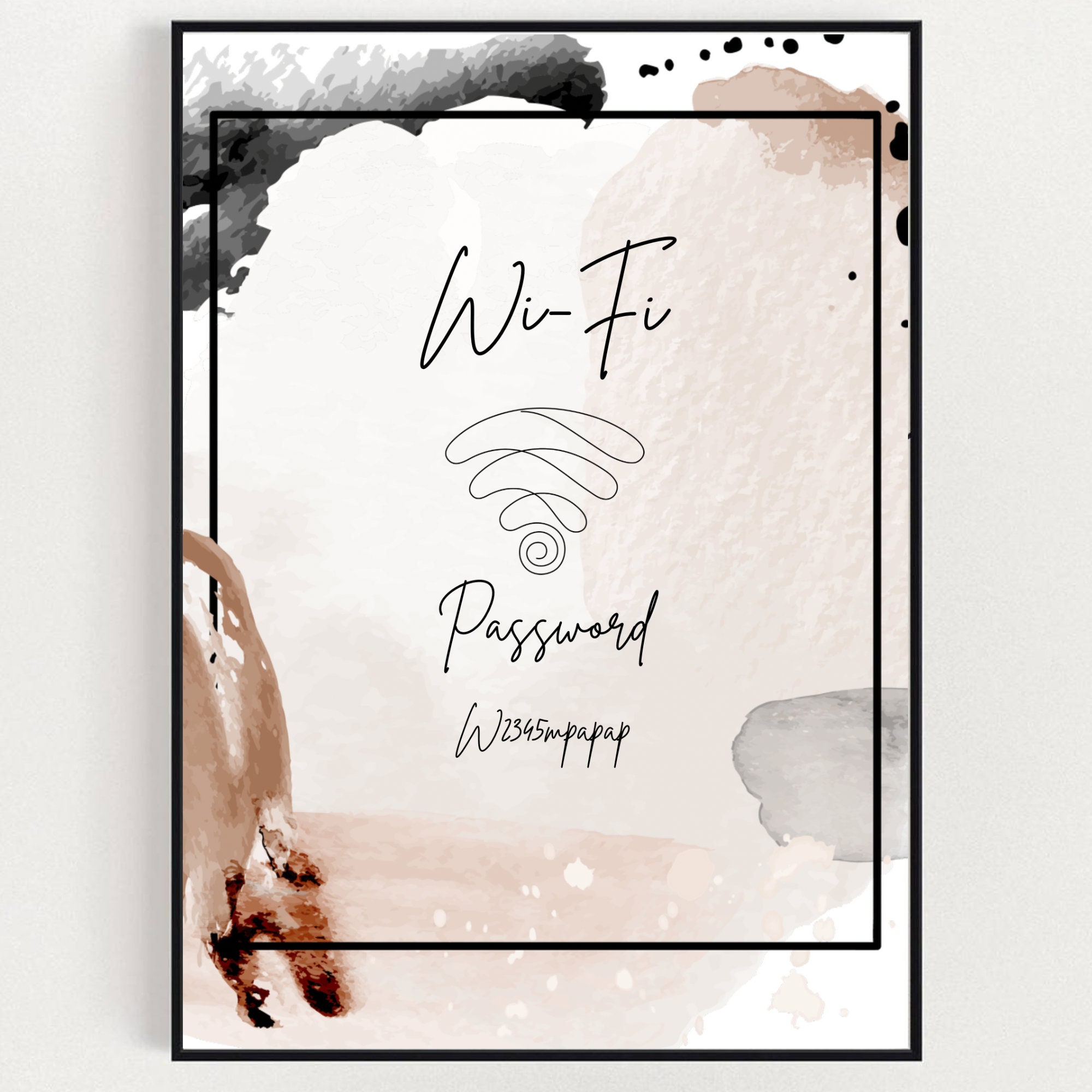 Wi-fi Password Sign Printable, Wi-fi Sign Printable, WI-FI Password ...