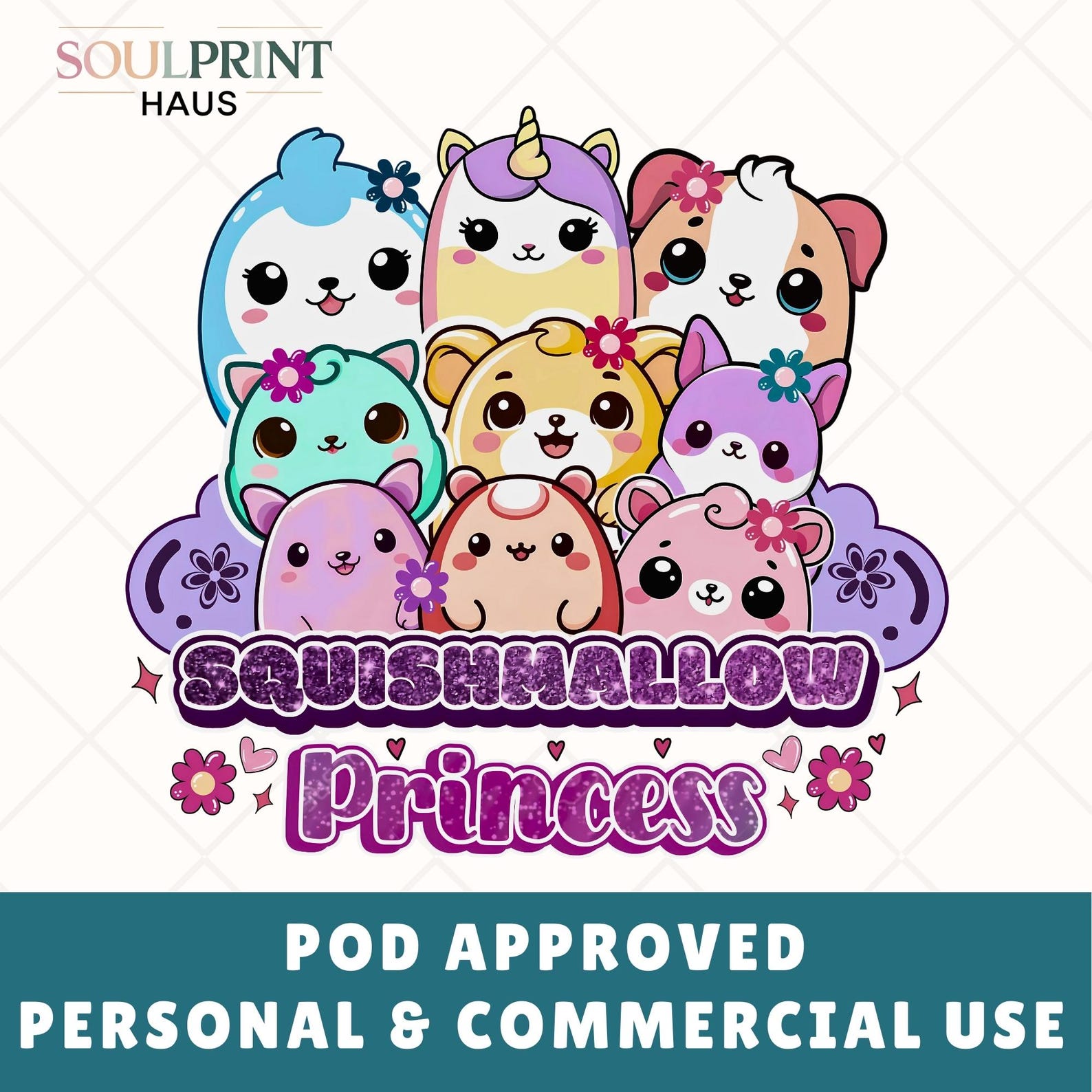 Squishmallow Princess Birthday PNG, Party Favor Design (digital ...