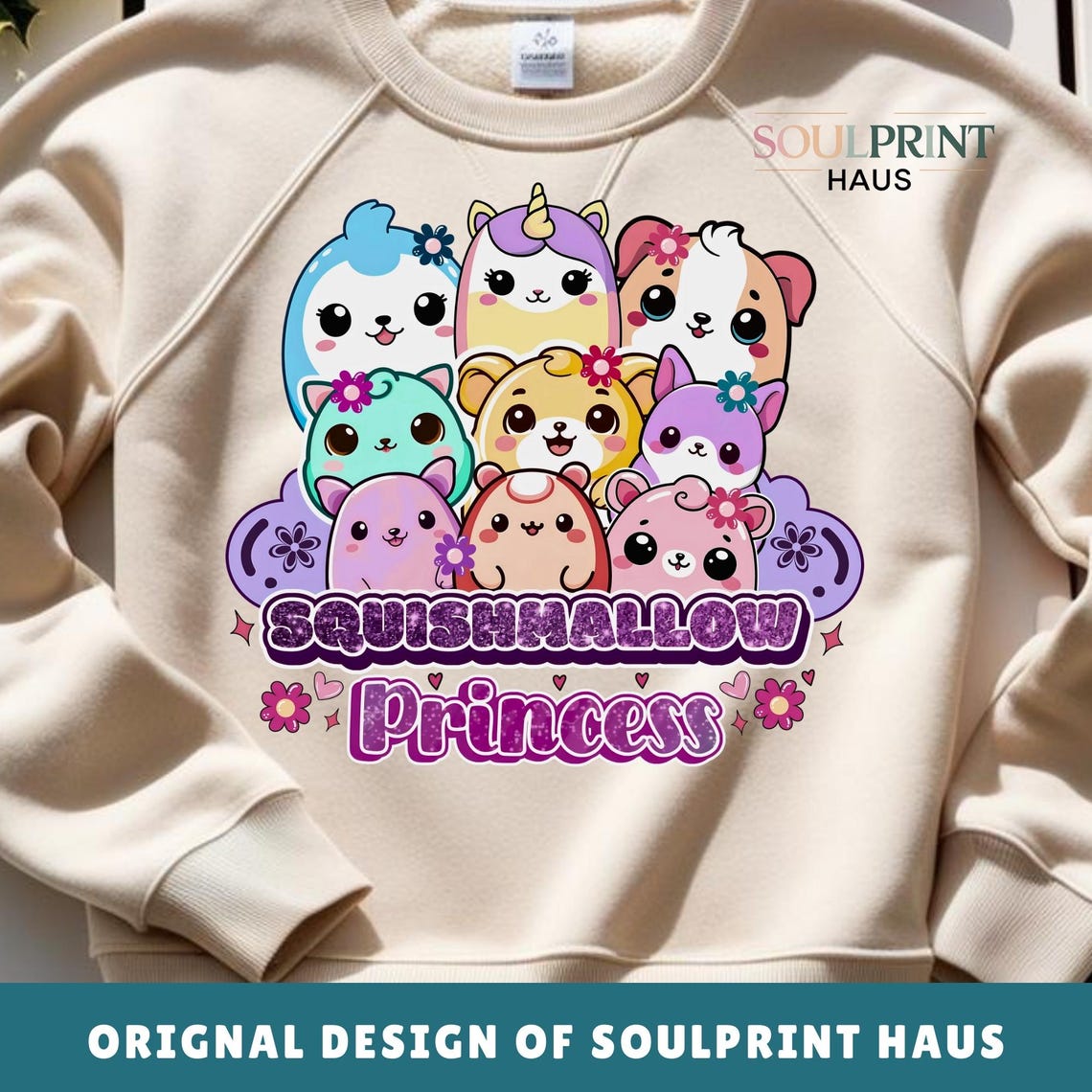 Squishmallow Princess Birthday PNG, Party Favor Design (digital ...