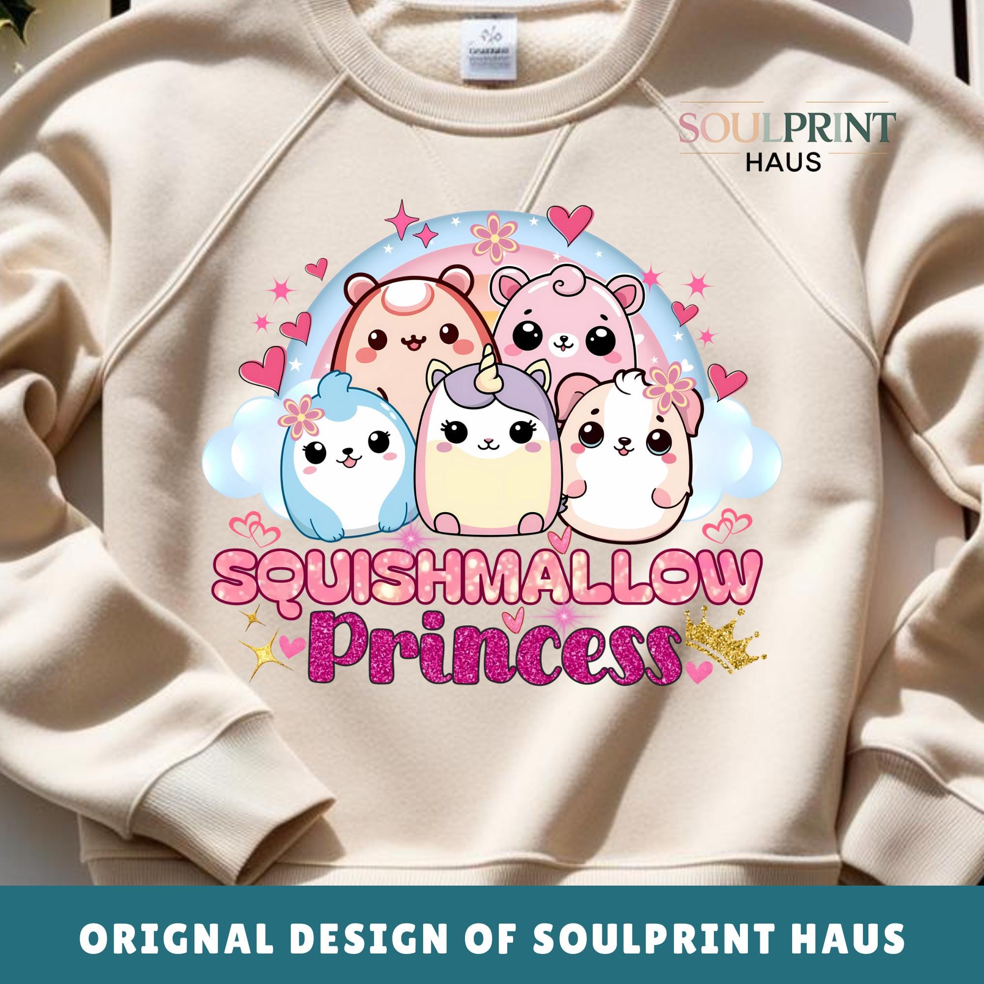 Squishmallow Princess Birthday PNG: Party Favor Design (digital ...