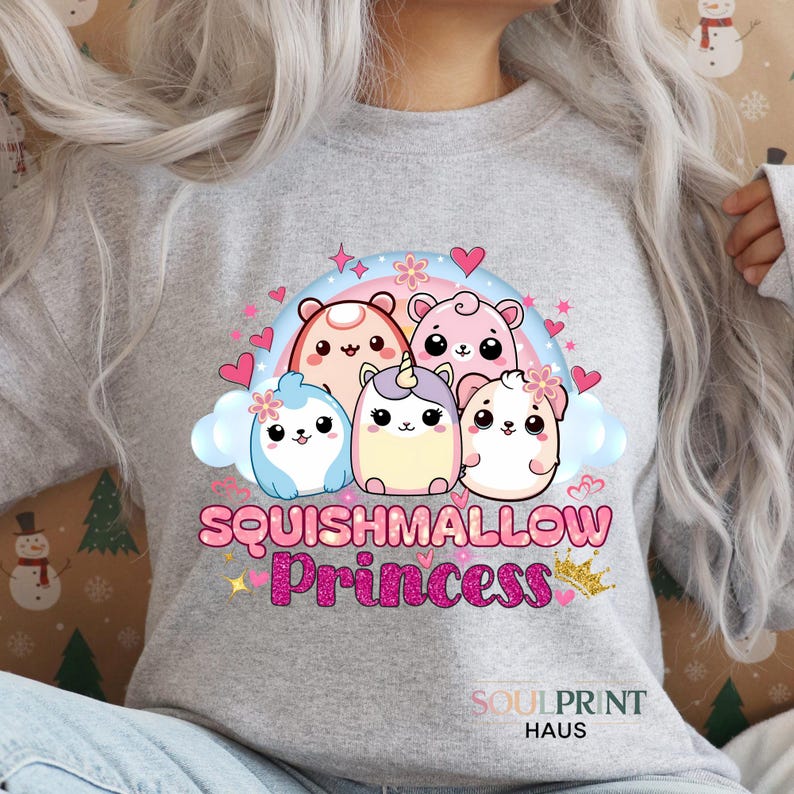 Squishmallow Princess Birthday PNG: Party Favor Design (digital ...