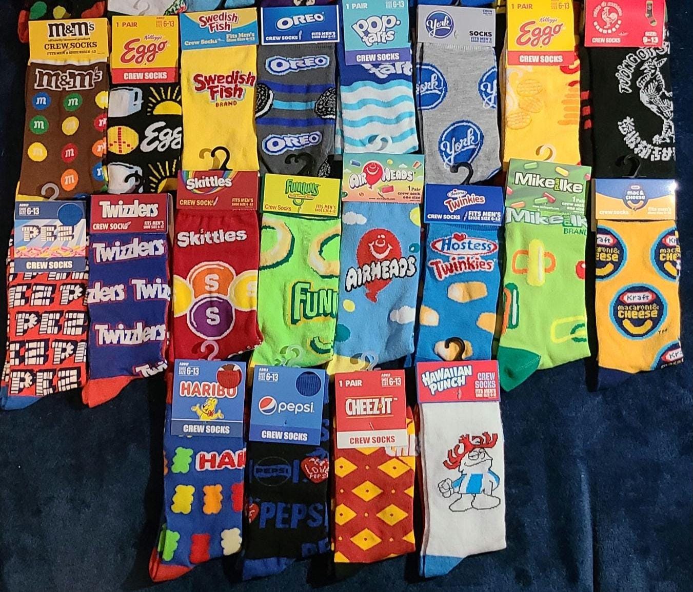 Novelty Socks Snacks Cereal Soda Chips Drinks - Etsy