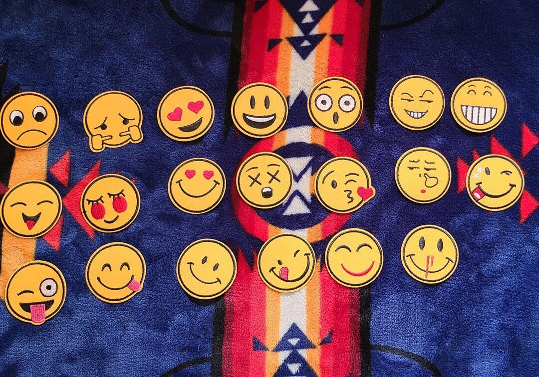Various Smiley Iron on Patches 20pcs - Etsy