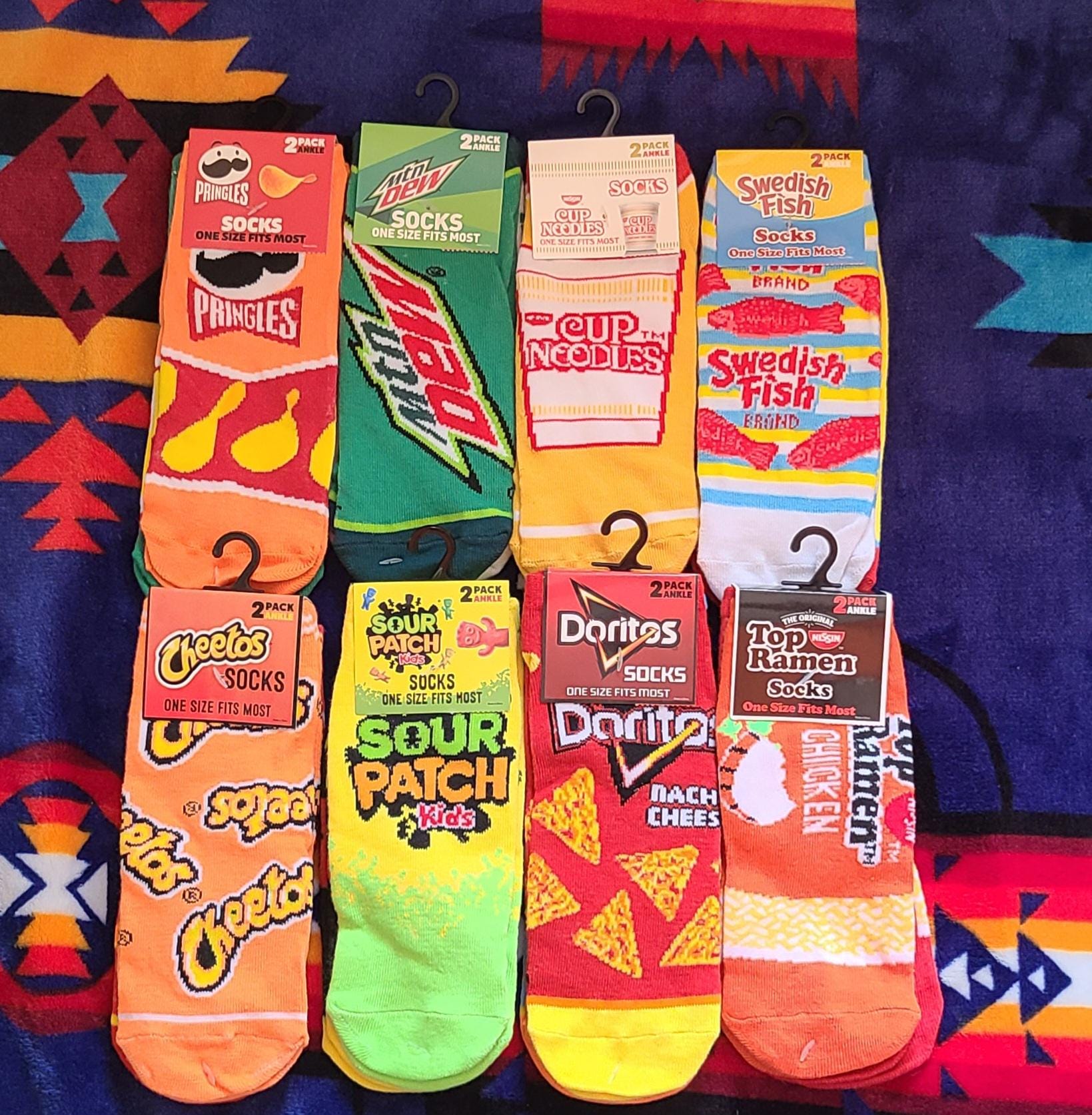 Novelty Socks Snacks Cereal Soda Chips Drinks 2 Pack - Etsy