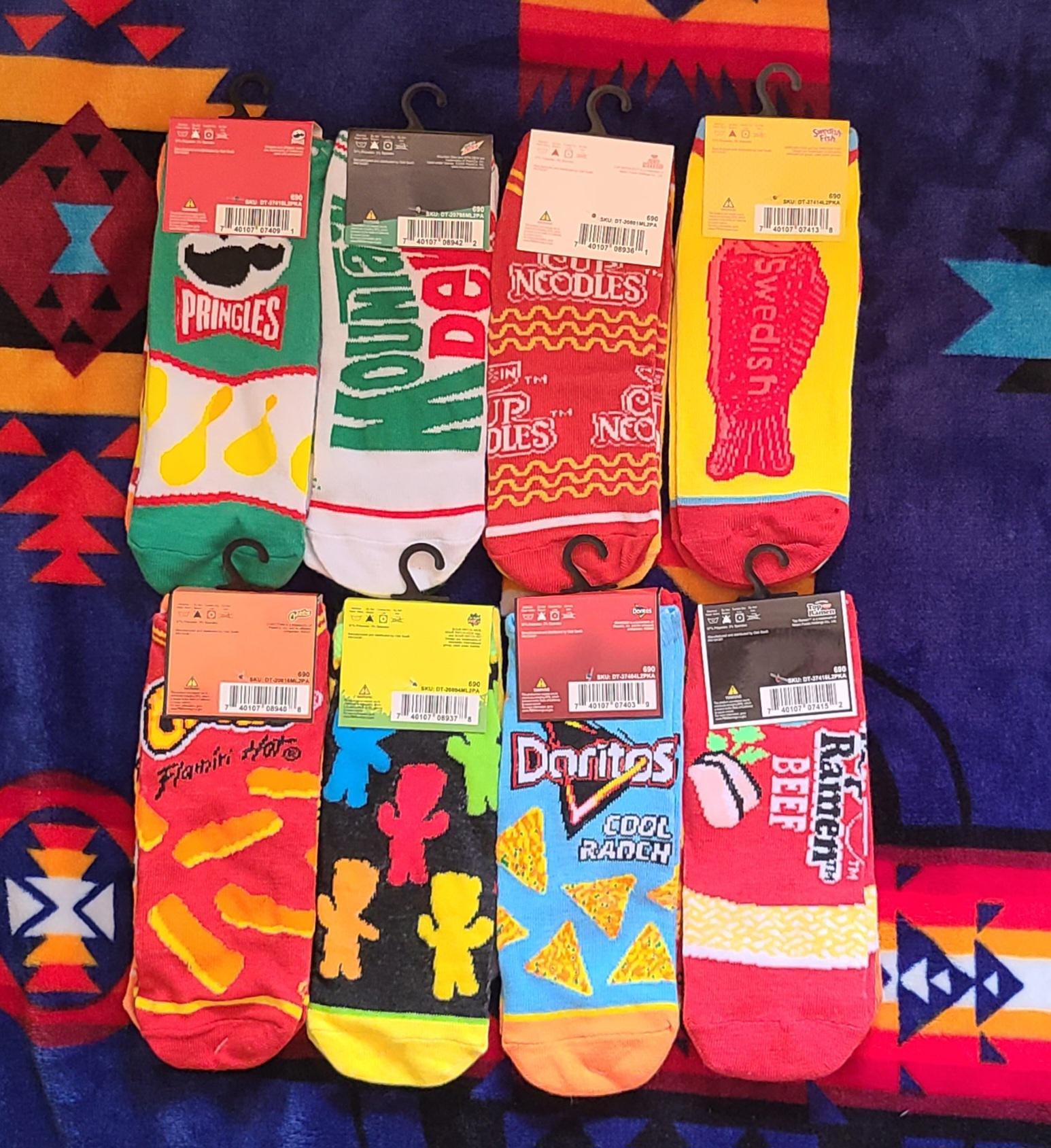 Novelty Socks Snacks Cereal Soda Chips Drinks 2 Pack - Etsy