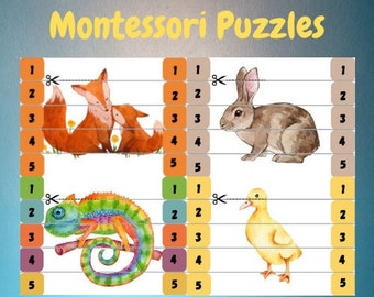 Woodland Animals Number Sequence Puzzles Child Inspired - Etsy
