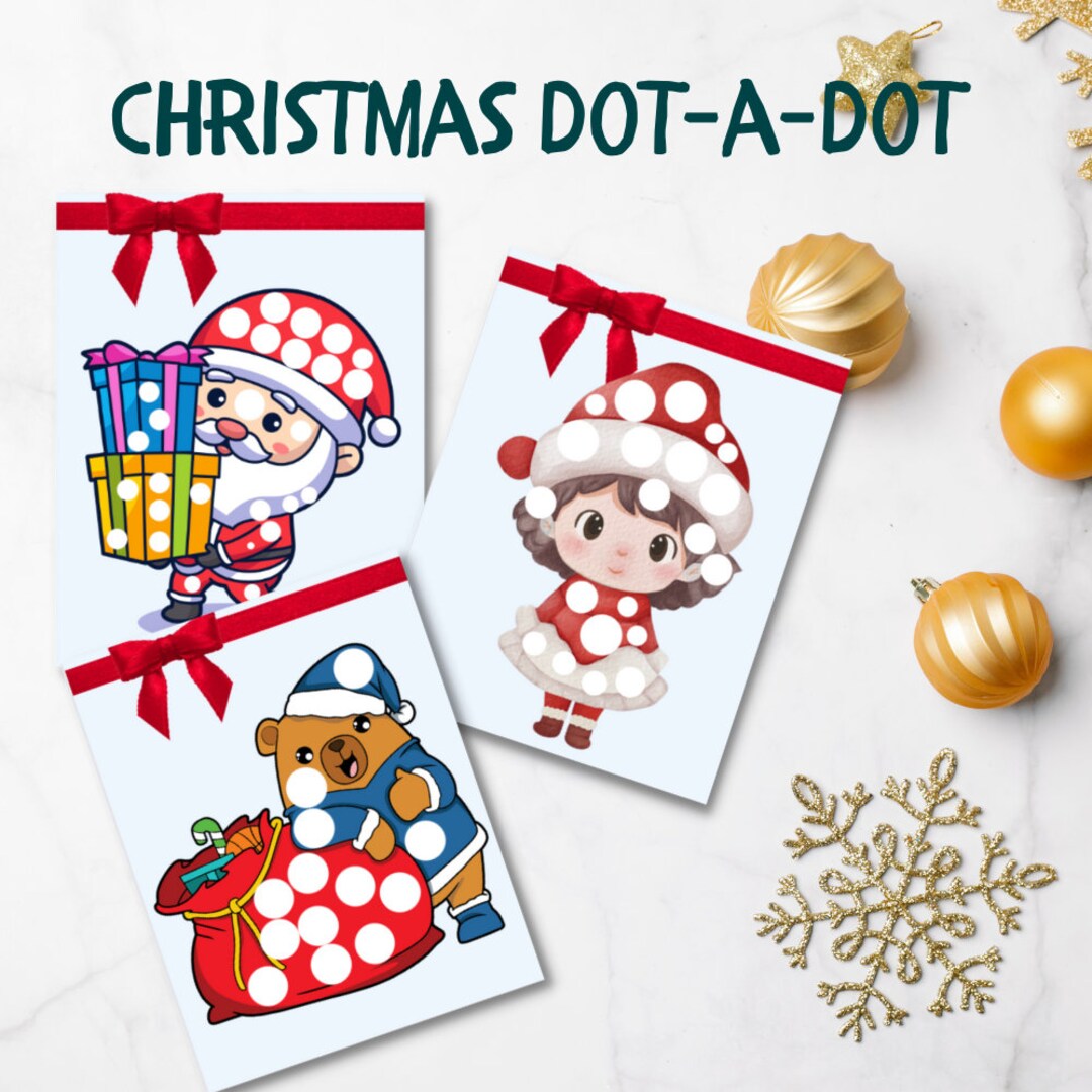 Christmas Do-a-dot Printable Do-a-dot Activities Craft for Kids - Etsy