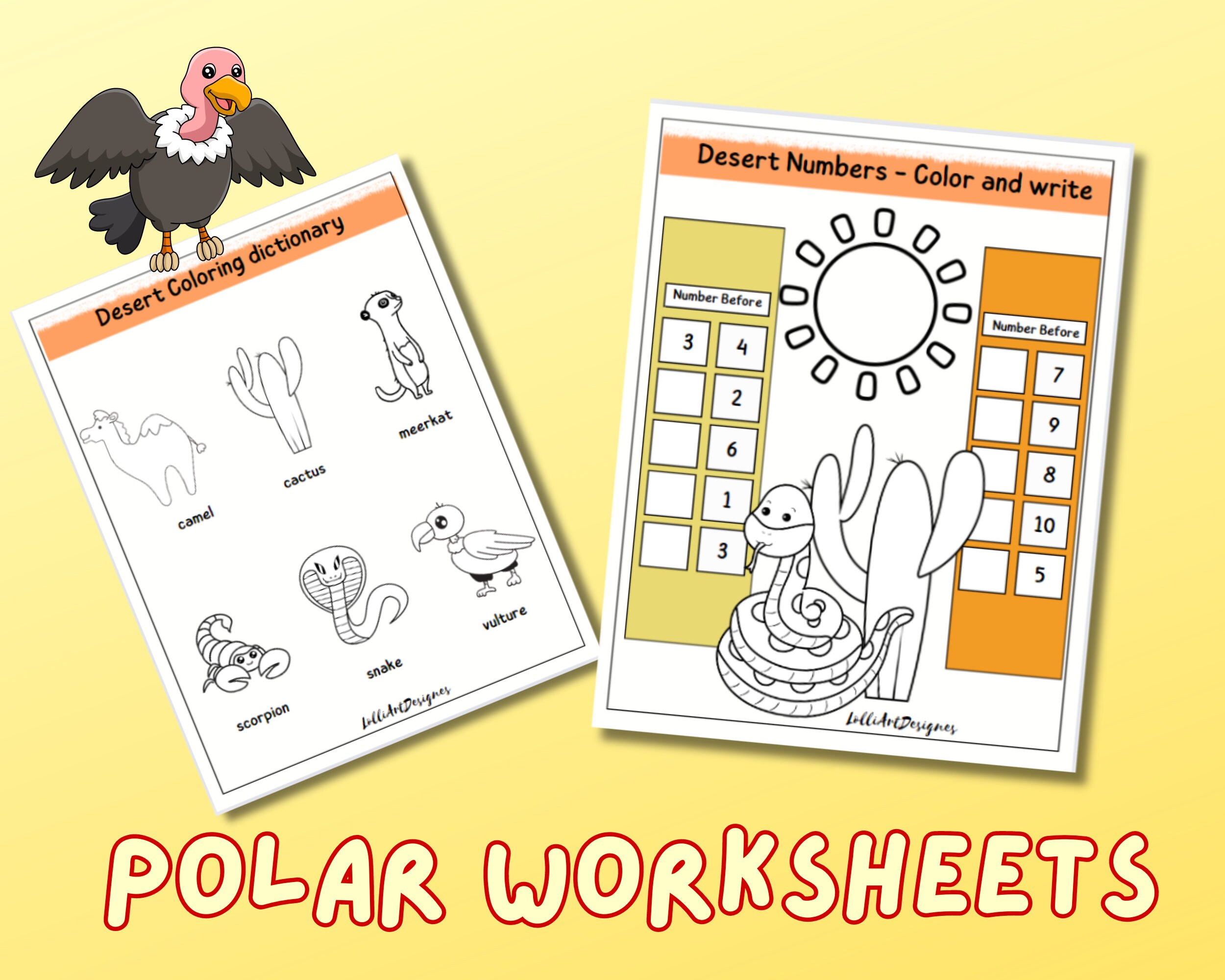 Collectible Desert Worksheets for Kids Animals Activities Flashcards ...