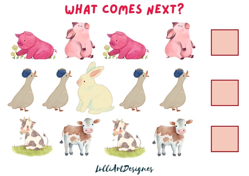 Farm Animals - Worksheets Games Puzzles Fun Activity for Kids Preschool ...