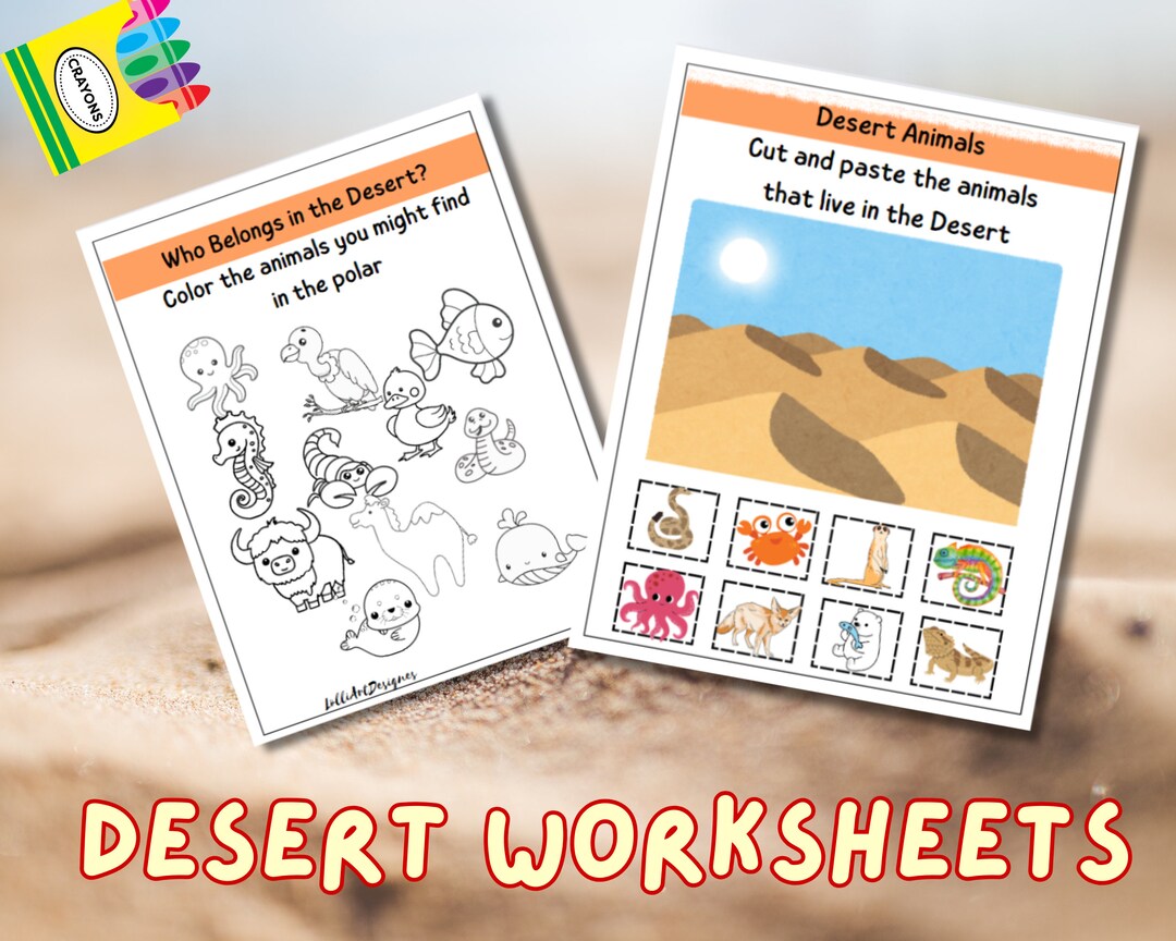 Collectible Desert Worksheets for Kids Animals Activities Flashcards ...