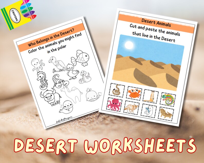 Collectible Desert Worksheets for Kids Animals Activities Flashcards ...