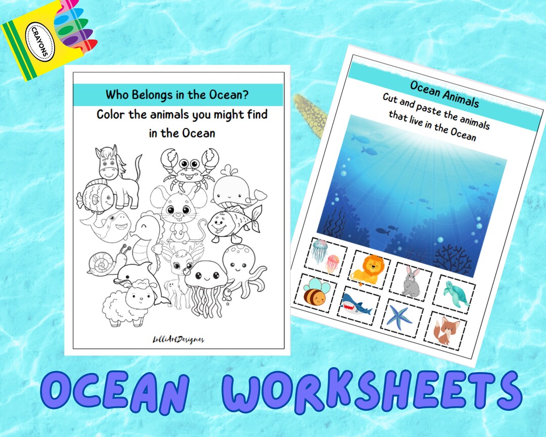 Collectible Ocean Worksheets for Kids Ocean Animals Activities Ocean ...