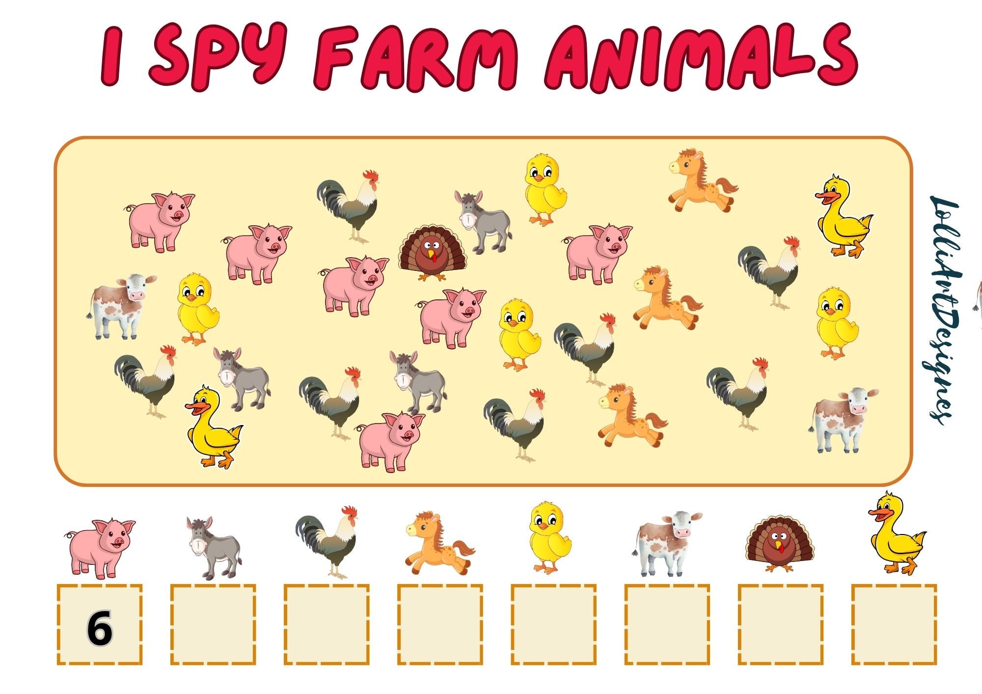 Farm Animals - Worksheets Games Puzzles Fun Activity for Kids Preschool ...