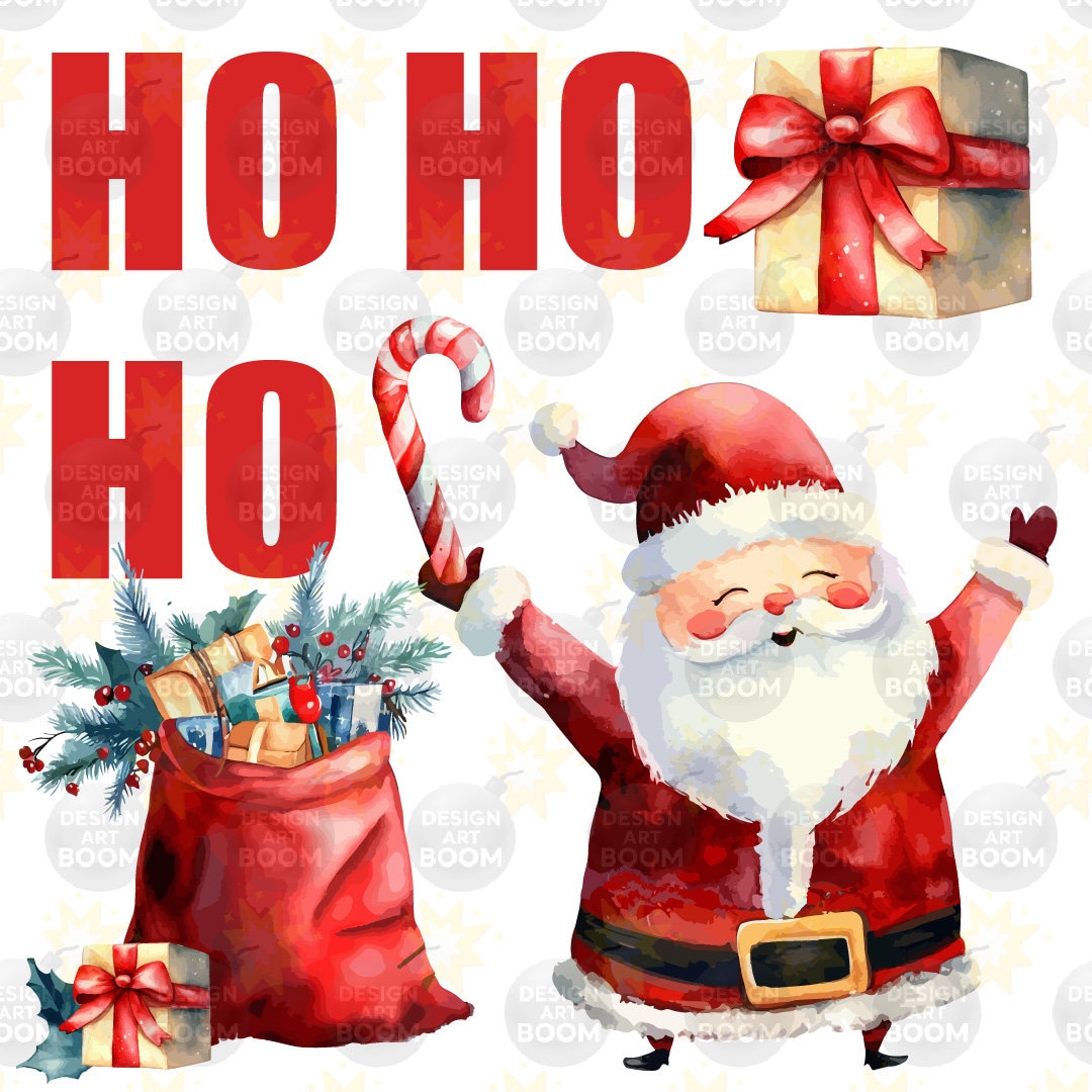 Father Christmas Ho Ho Ho , Christmas Png, Merry Christmas Png ...