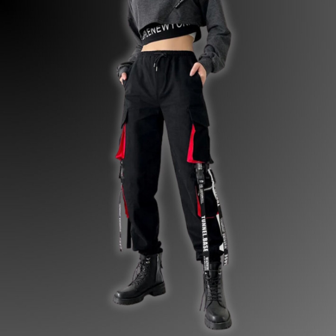 Techwear Aesthetic Pants, Emo Cargo Pants, Techwear Y2K Clothes, Streetwear Pants, Goth Clothes ...