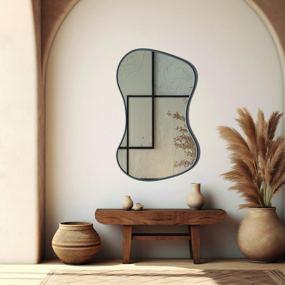 Pond Style Blob Mirror, Asymmetrical Irregular Organic Curvy Wall ...