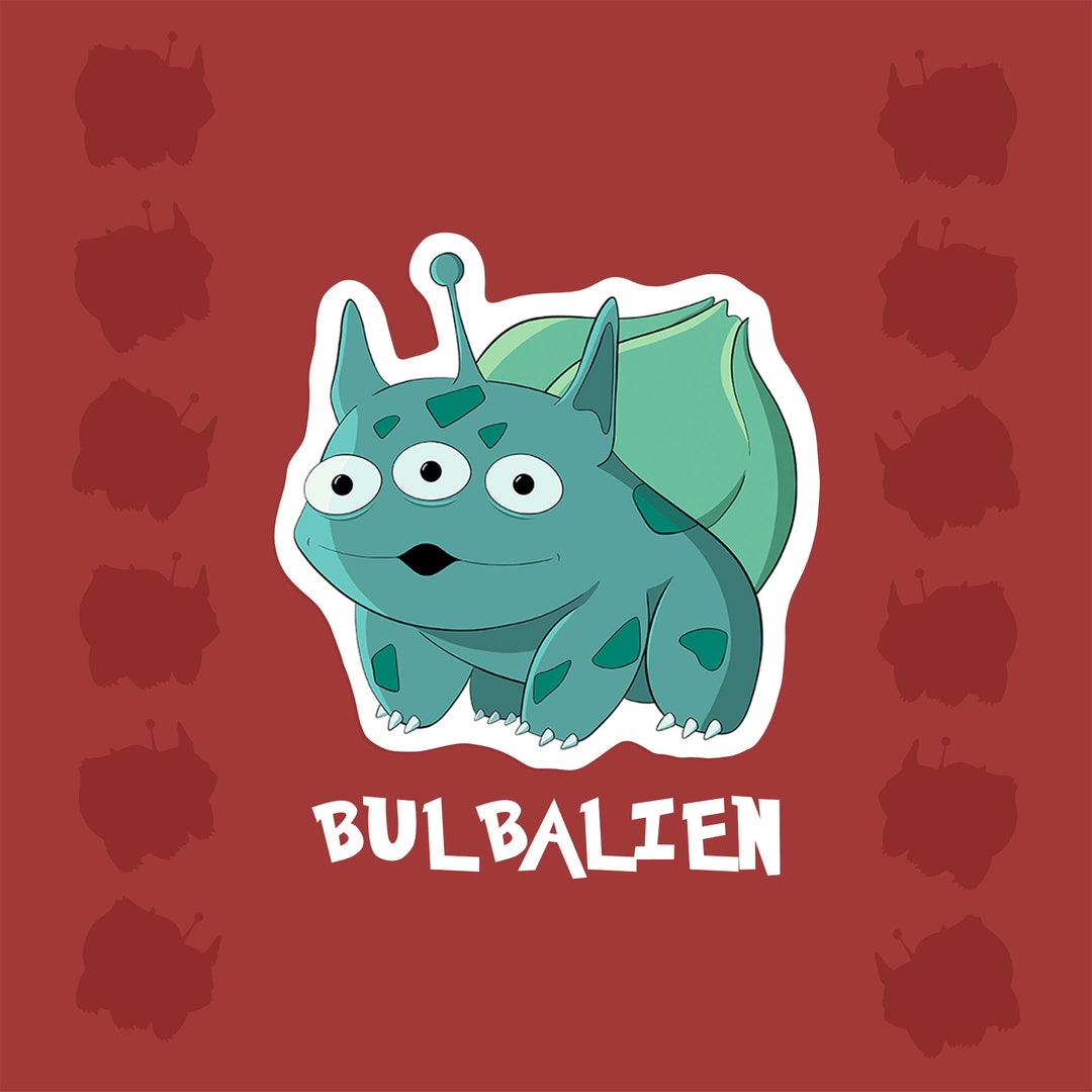 Bulbasaur Alien Mashup Sticker - Waterproof Vinyl Decal - Etsy