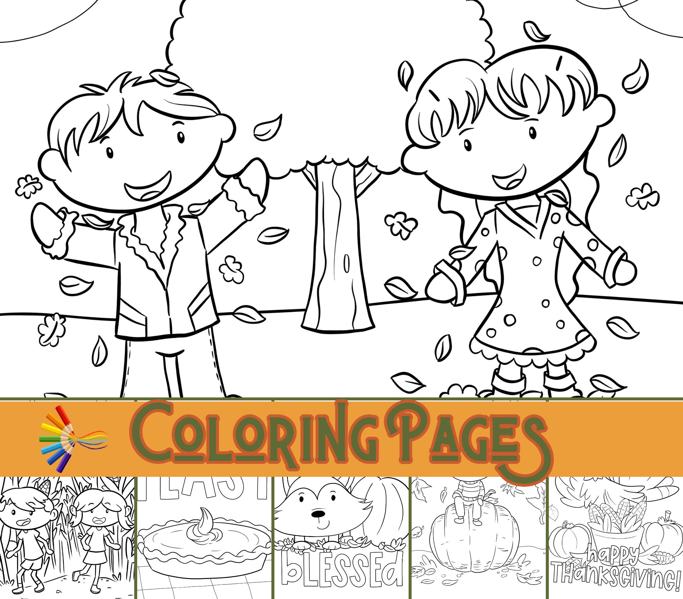 Fall Coloring Pages | Food Coloring| Thankgiving Fun| Thankgiving Games ...