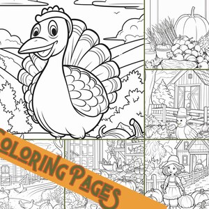 Thanksgiving Coloring Pages - Set of 10| Fall Coloring Pages for Kids ...