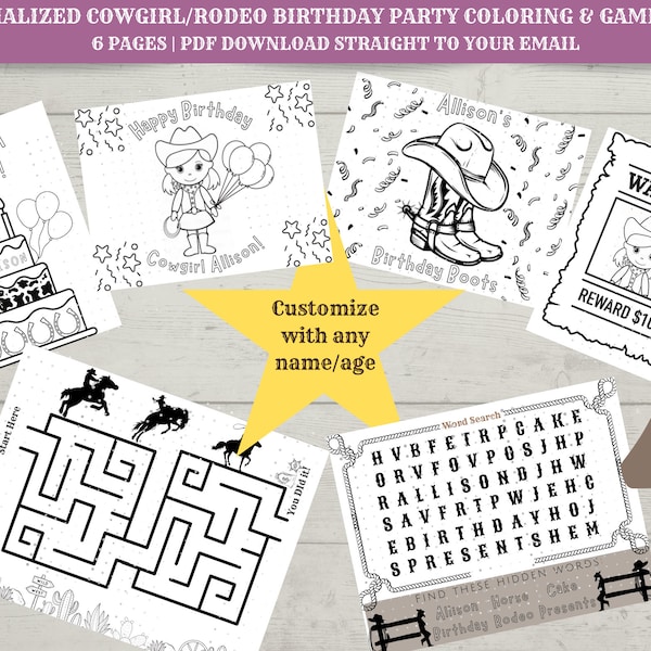 First Rodeo Coloring Pages - Etsy