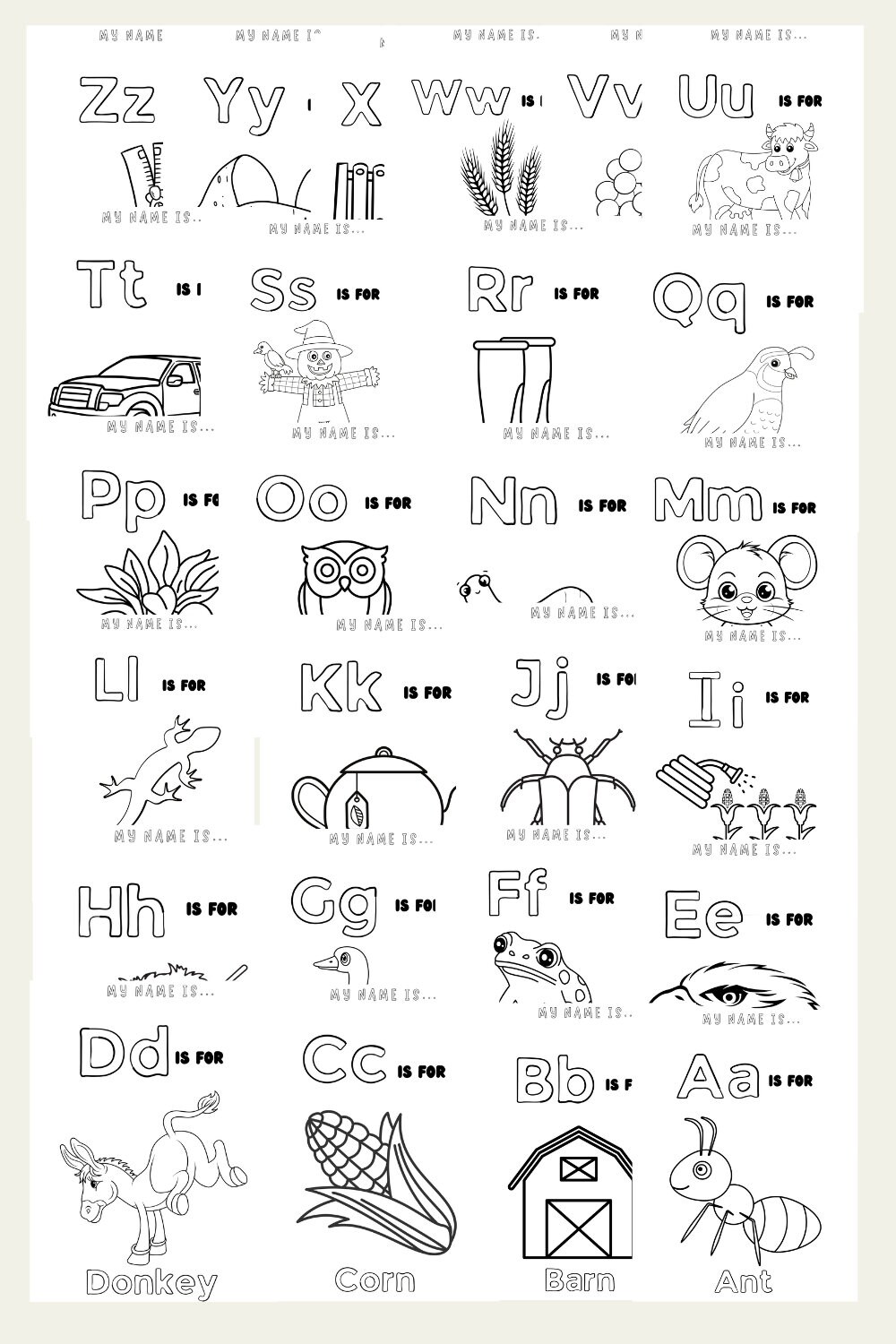 Personalized Kids Coloring Book, Custom Name Coloring Book, Kids ...