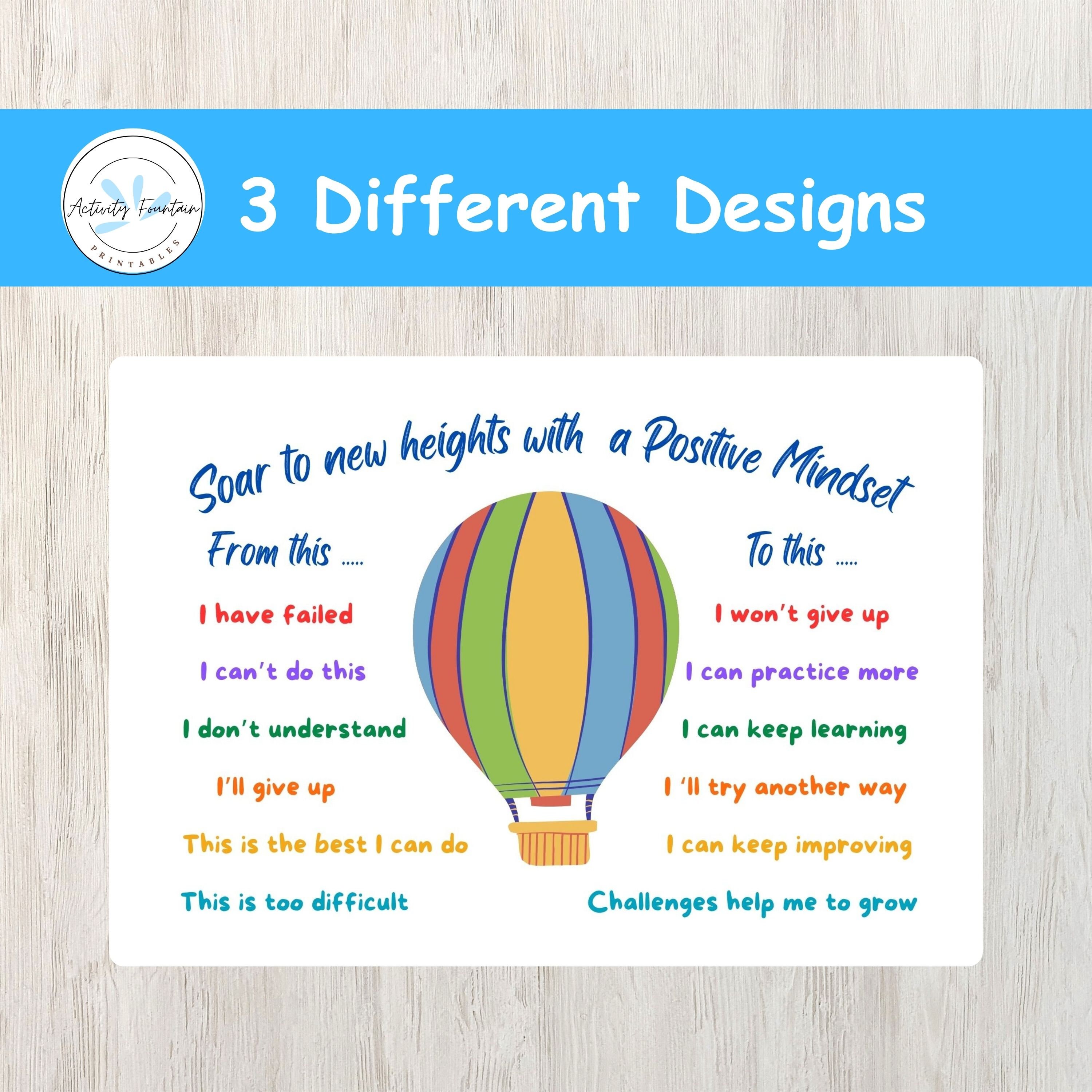 Positive Mindset Printable | Growth Mindset Poster | Positive Self-talk ...