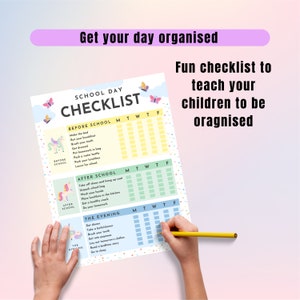 Kids Daily Checklist Printable, Daily Schedule Checklist for Kids, Kids ...