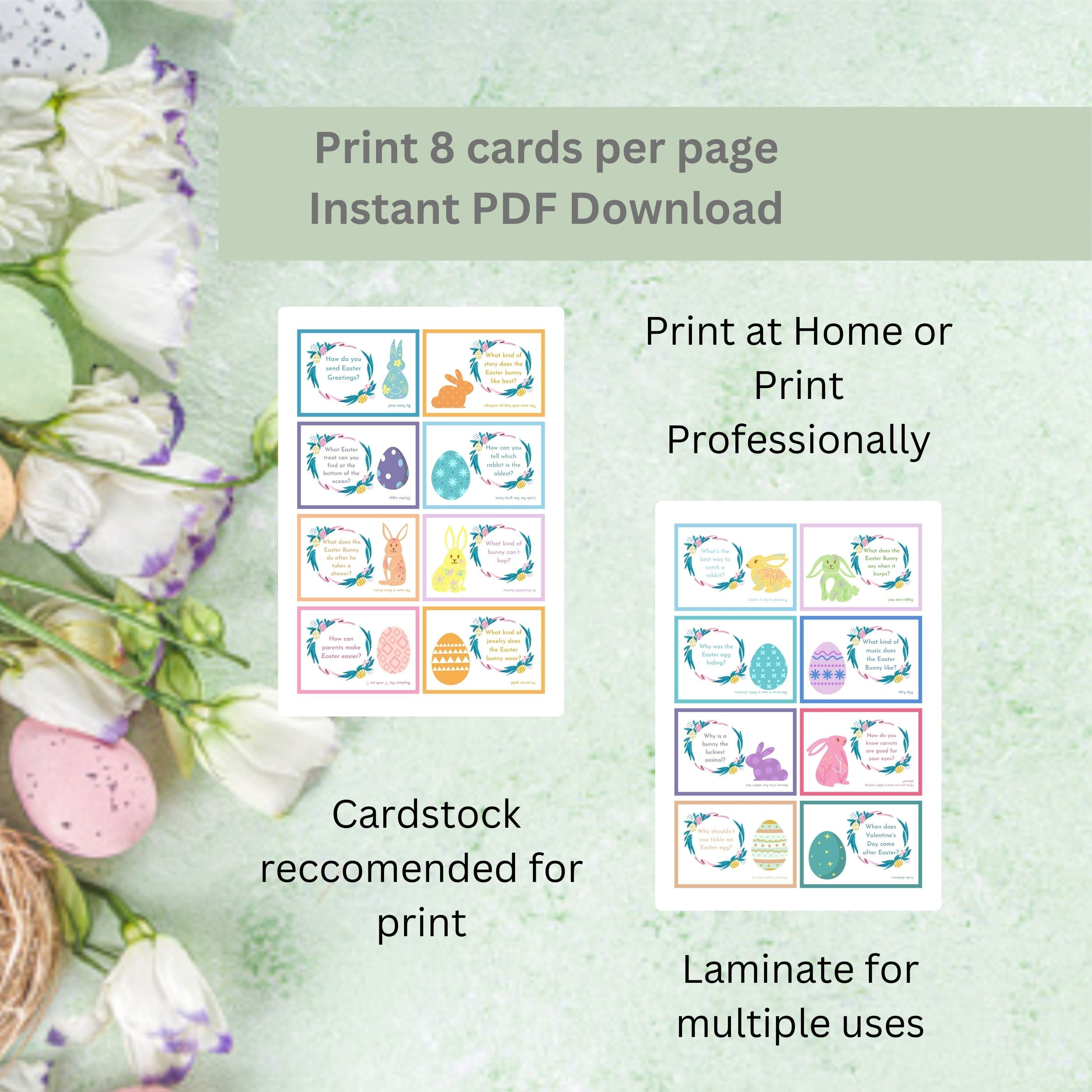 Easter Lunchbox Notes for Kids, Cute Printable Lunch Jokes, Cute ...