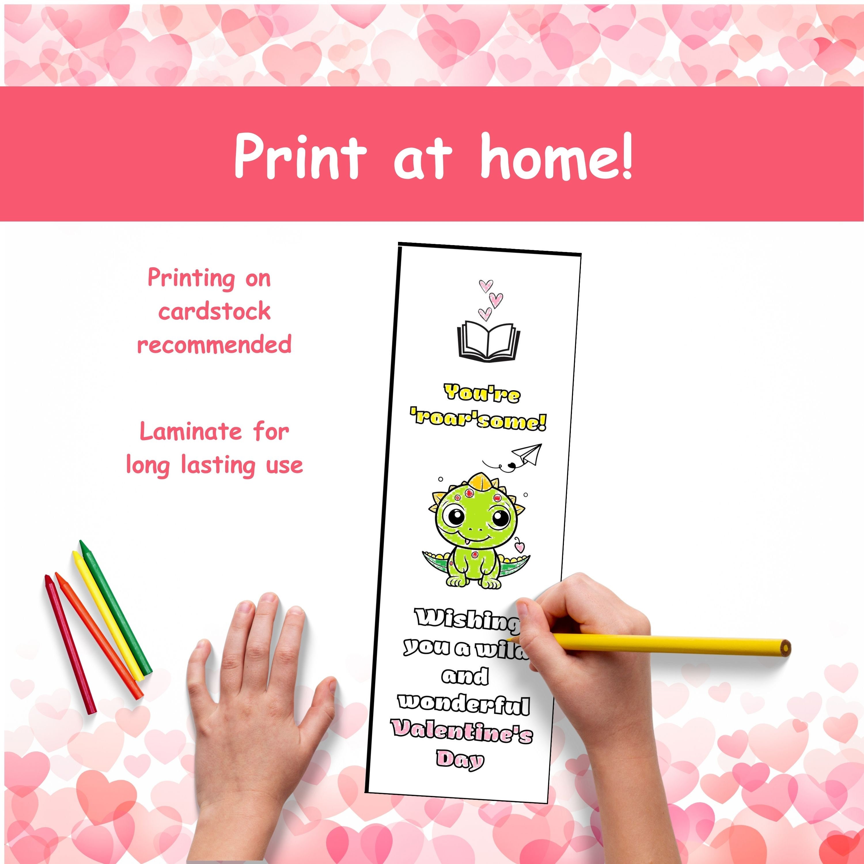 Valentine's Day Coloring Bookmarks for Kids | Printable Bookmarks to ...