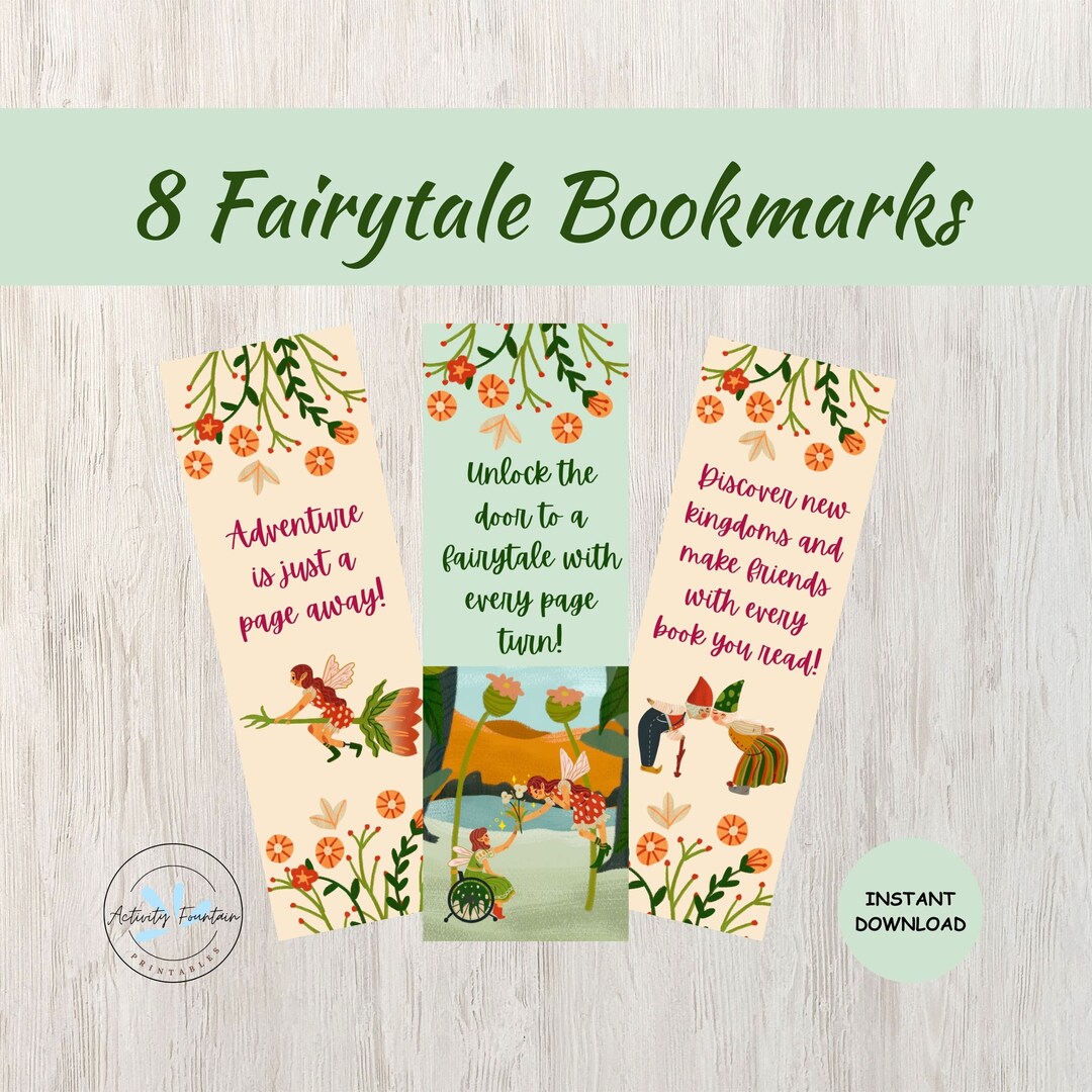 Colorful Fairytale Bookmarks for Kids | Cute Pictures and Messages to ...