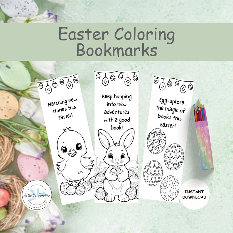 Easter Bookmarks for Kids to Color & Gift | Cute Pictures and Messages ...
