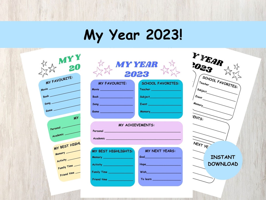 My Year 2023 | Kids Memory Record of the Year | Kids Year in Review ...