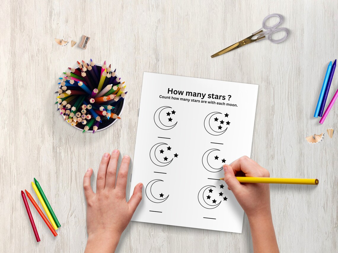 Printable Counting Worksheets Practice Sheets for Kids Kindergarten ...