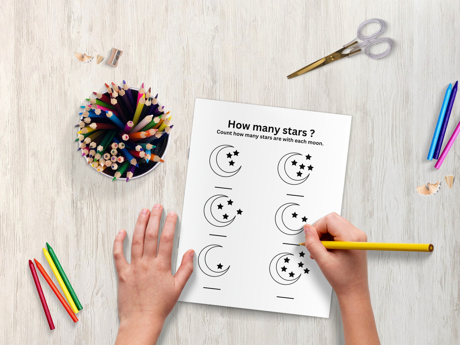 Printable Counting Worksheets Practice Sheets for Kids Kindergarten ...