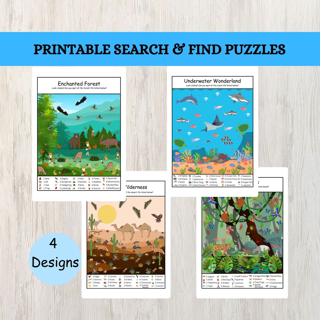 Printable Search & Find, Hidden Picture Games for Kids, I Spy Games ...