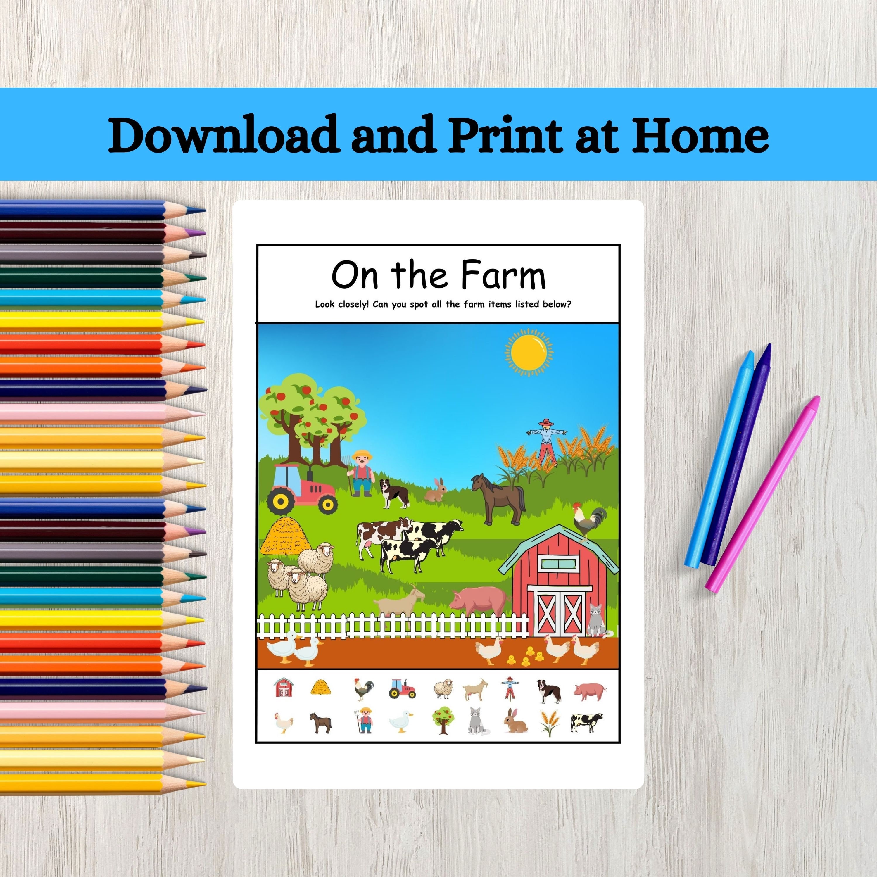 Printable Search and Find, Seek and Find, Hidden Picture Games for Kids ...