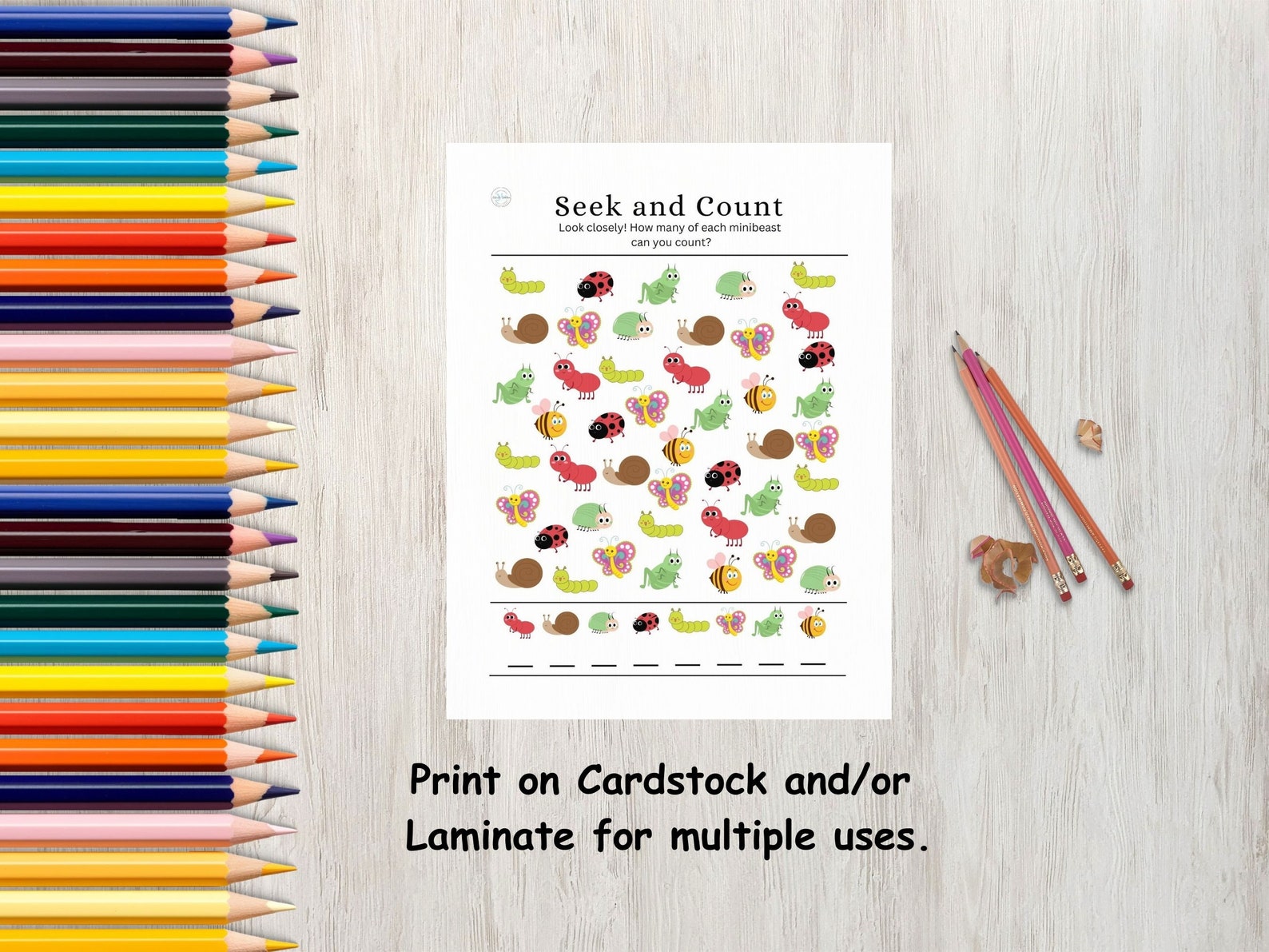 Printable Counting Worksheets Practice Sheets for Kids Counting 1-10 ...