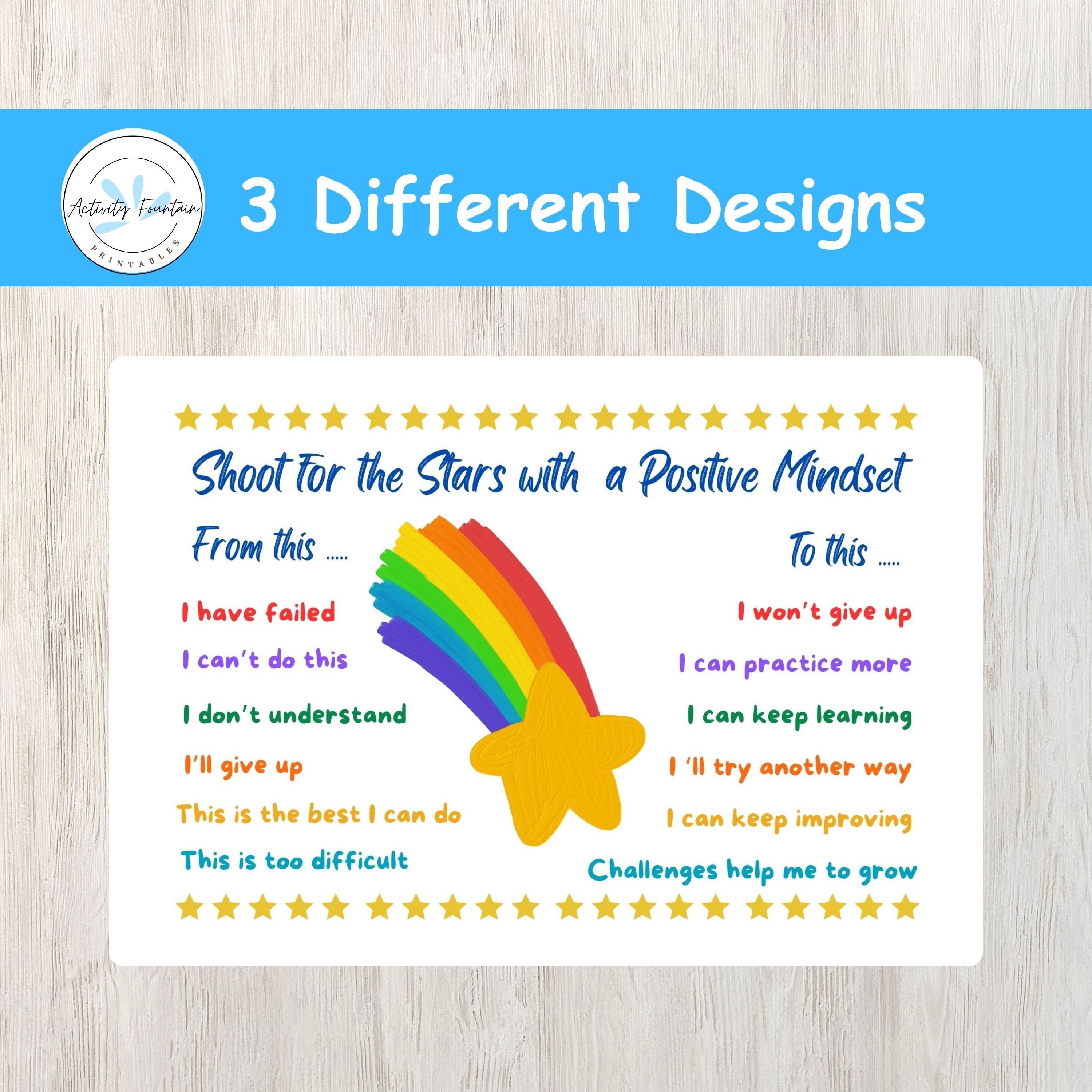 Positive Mindset Printable | Growth Mindset Poster | Positive Self-talk ...