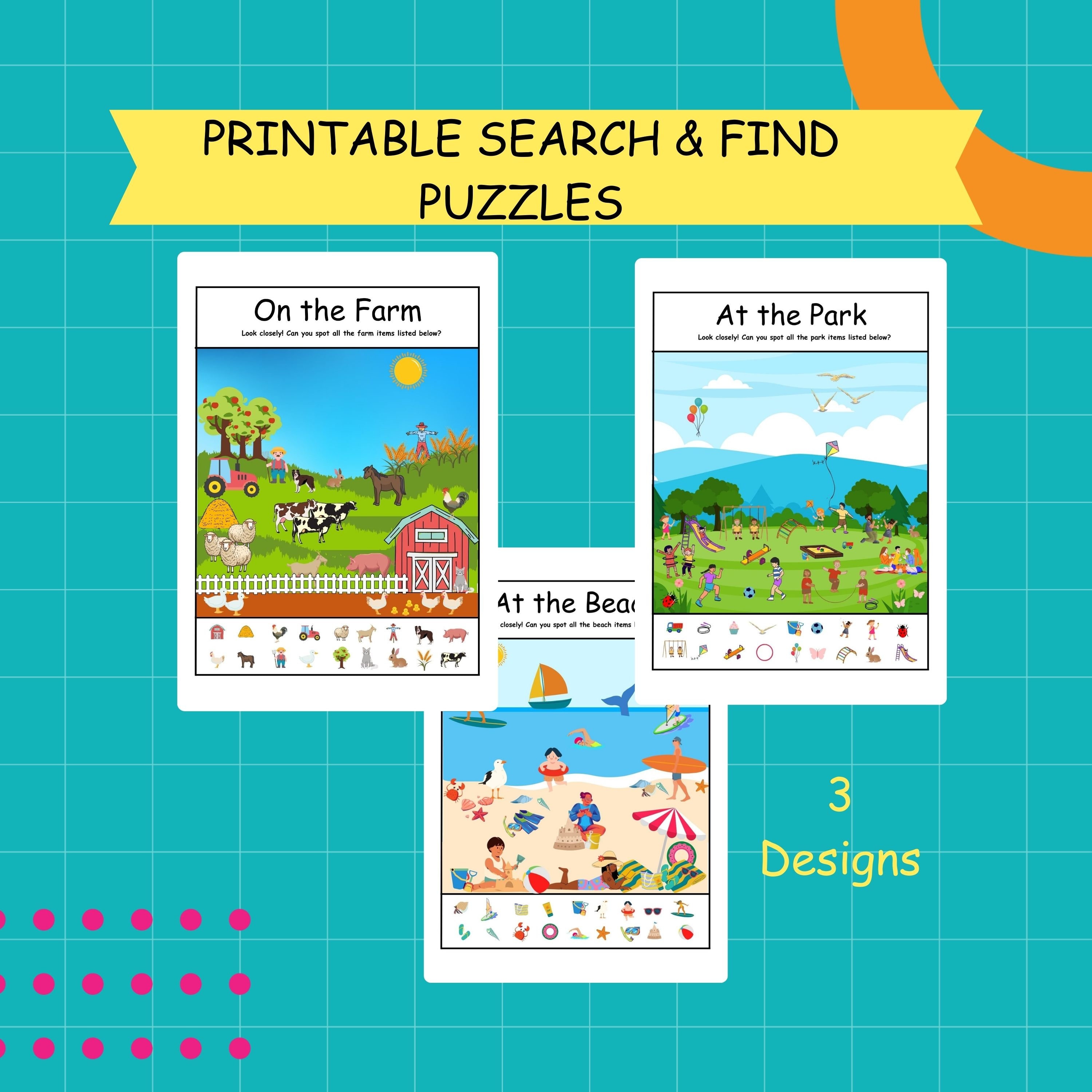 Printable Search and Find Seek and Find Hidden Picture Games - Etsy