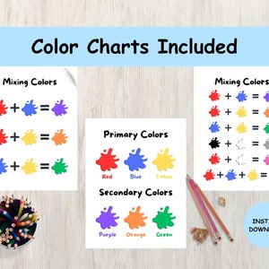 Printable Color Mixing Activity for Kids, Learn Primary and Secondary ...