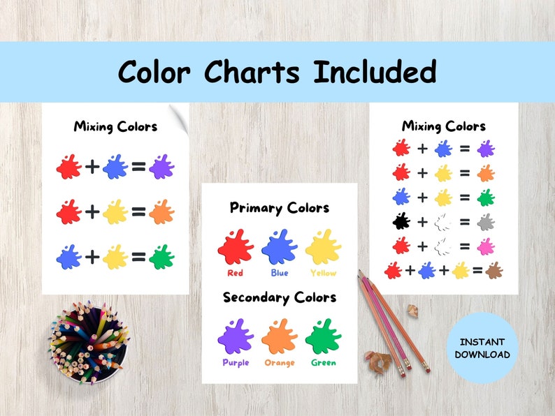 Printable Color Mixing Activity for Kids, Learn Primary and Secondary ...