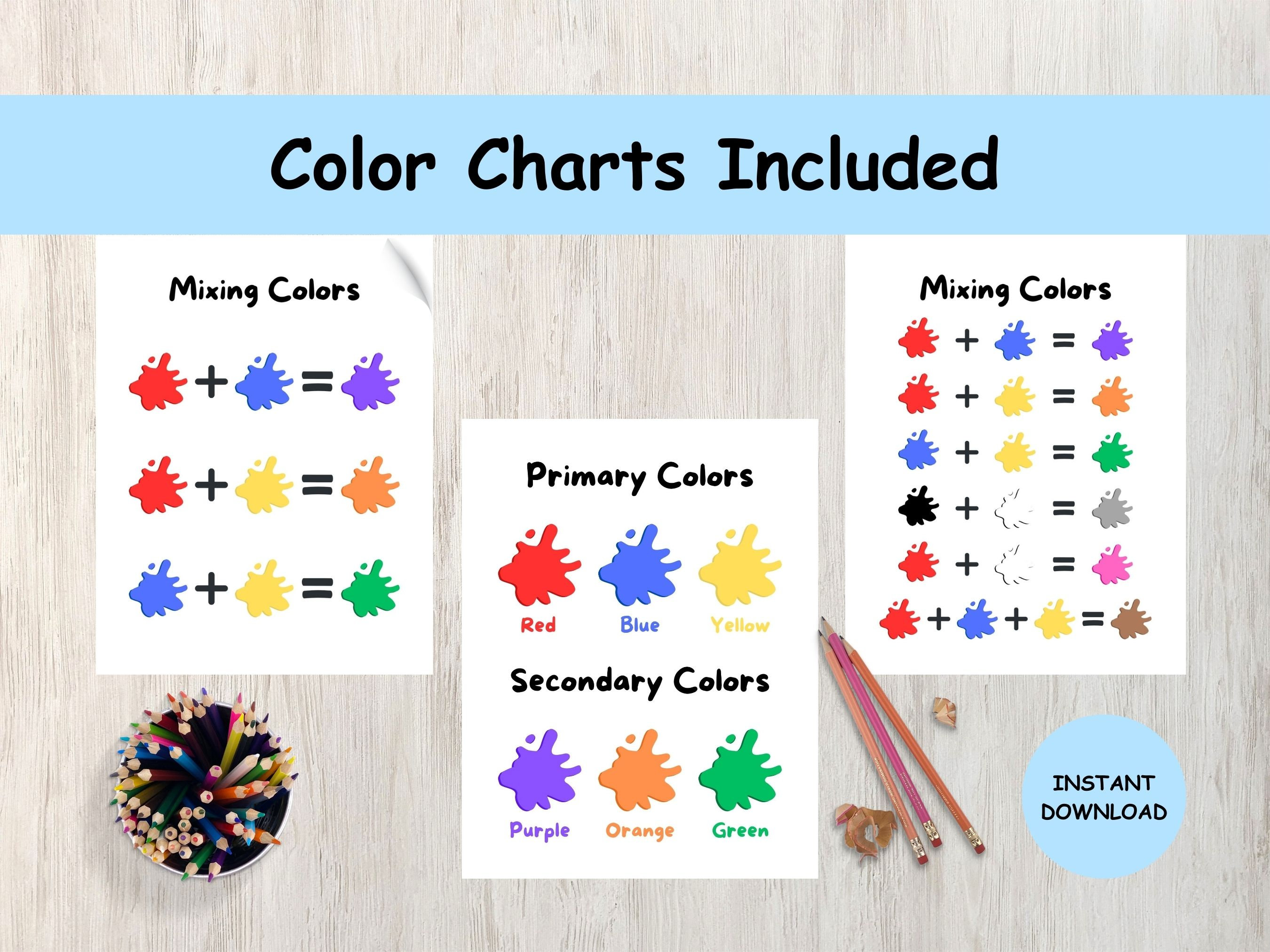 Printable Color Mixing Activity for Kids, Learn Primary and Secondary ...