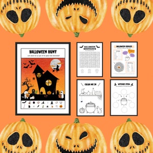 5 Printable Kids Halloween Activities, Halloween Seek & Find Page ...