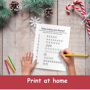 Printable Christmas Counting Worksheets | Practice Sheets for Kids ...