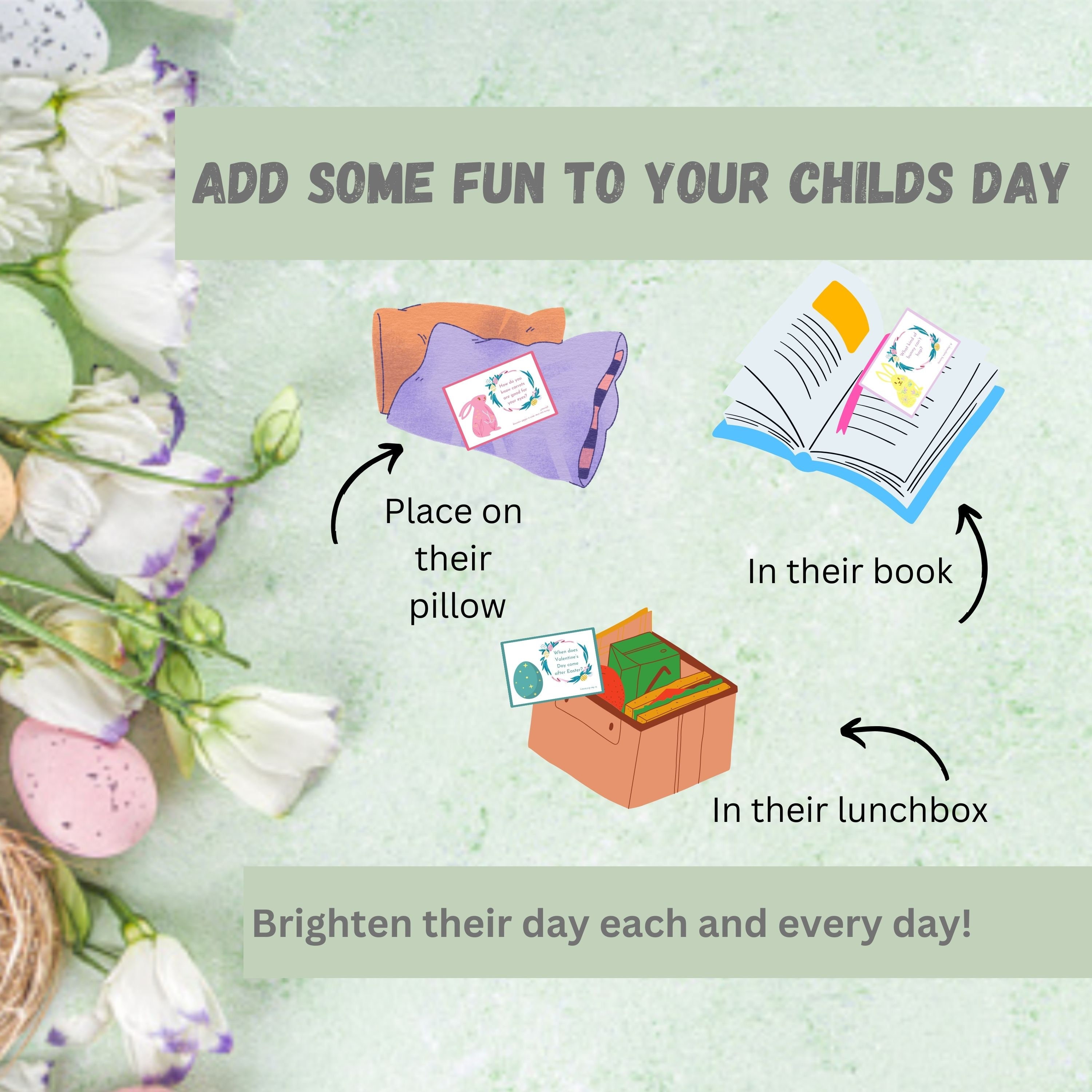 Easter Lunchbox Notes for Kids, Cute Printable Lunch Jokes, Cute ...