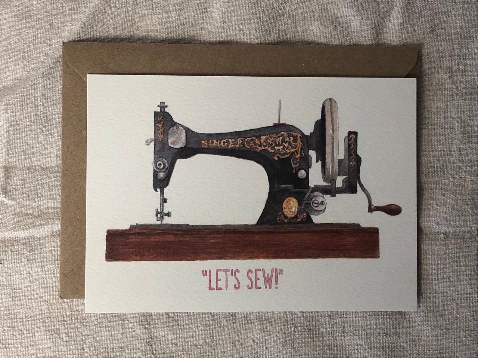 Sewing Mini-print/postcard Sewing Machine - Etsy UK