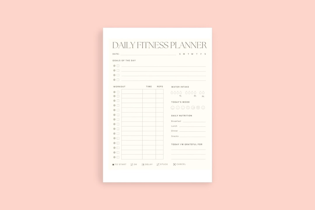 Workout Planner Digital, Fitness Planner Digital, Digital Planner ...