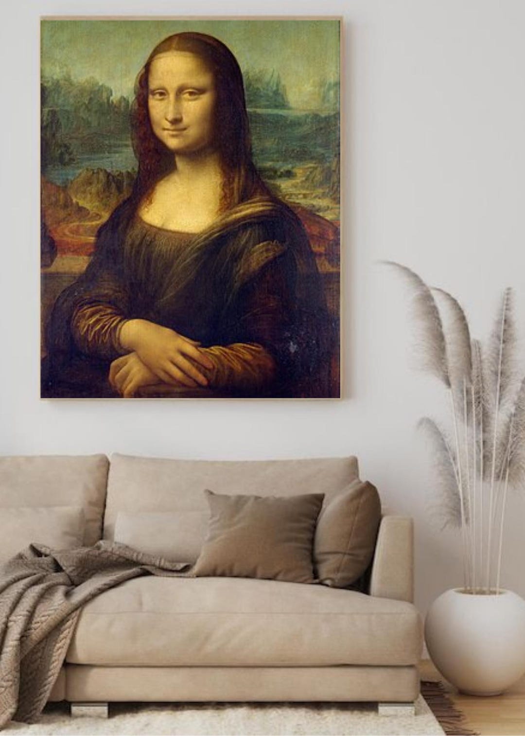 Vintage Mona Lisa Wall Art Print (5x7 In) - Etsy
