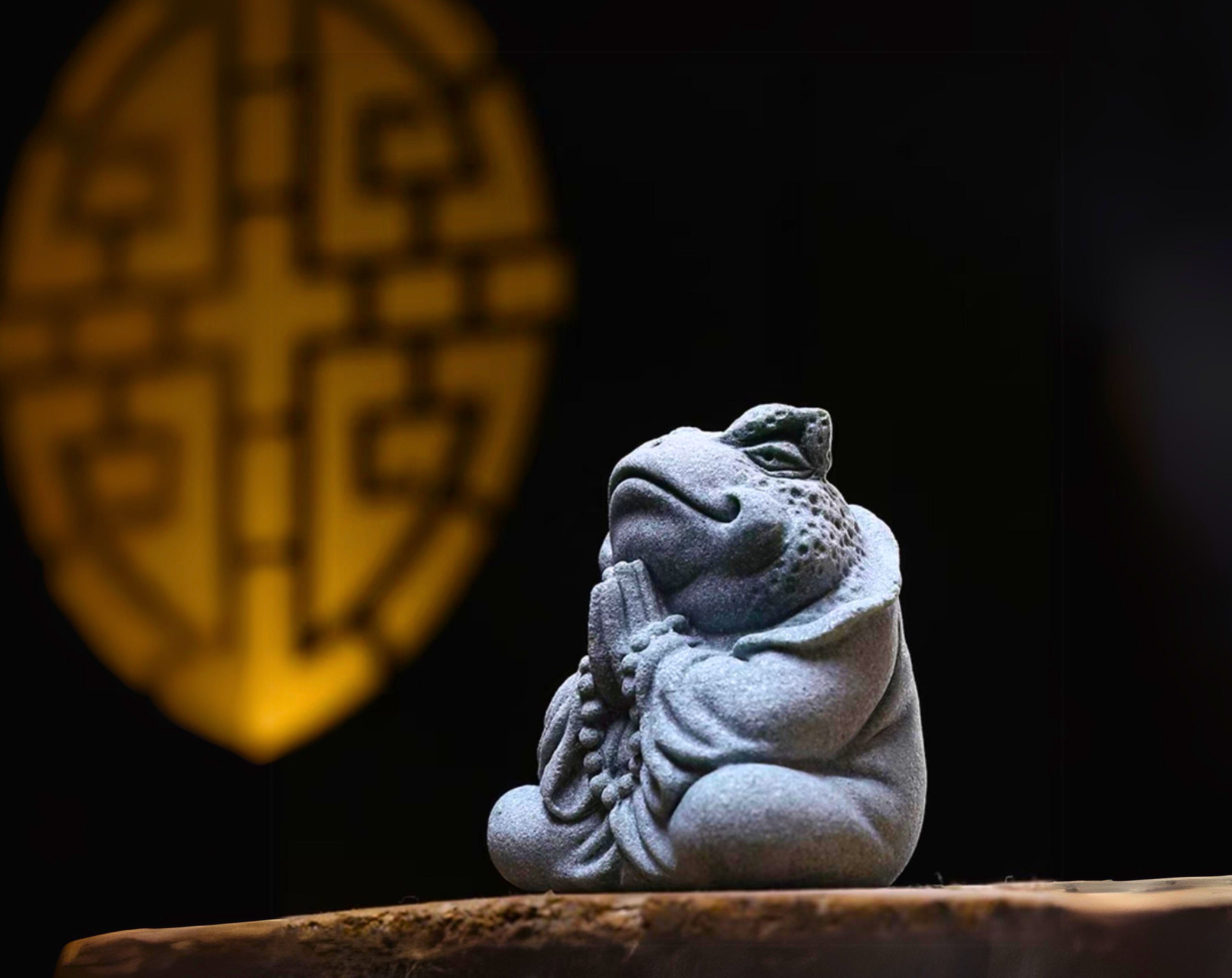 Incense Holding Frog Sculpture Insense Holder Zen Decor Garden Ornament ...